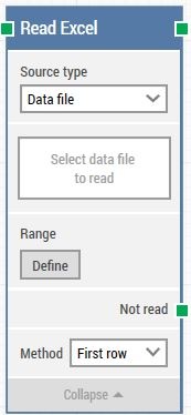 The Data-driven building blocks - Read Excel - LEAPWORK